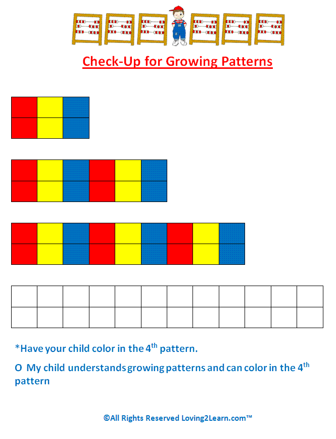Check Up For Growing Patterns — Loving2Learn
